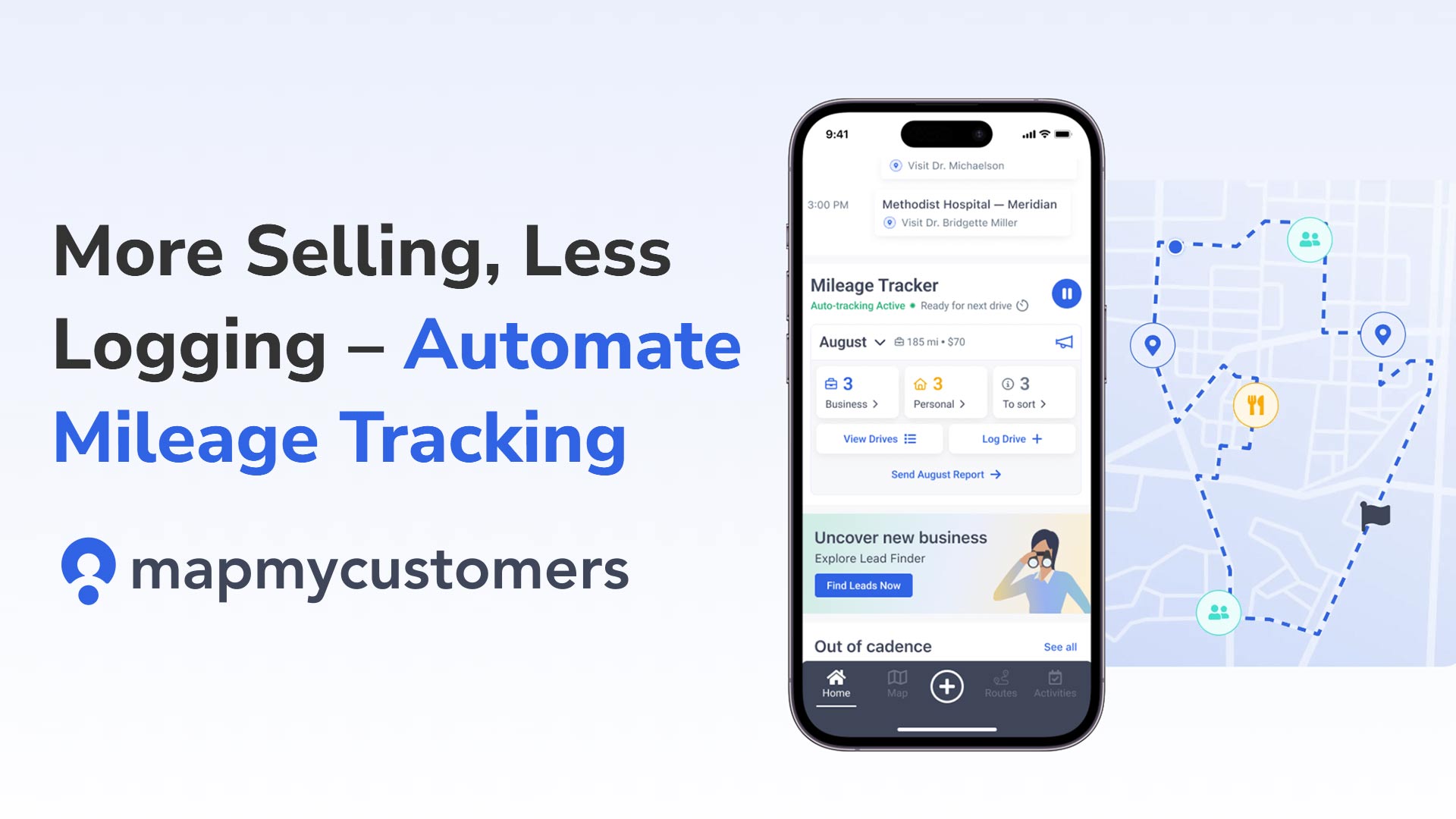 Mileage Tracker for Field Sales Teams - Map My Customers